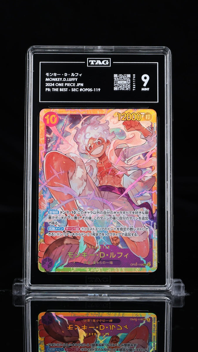 TAG 9 MINT JAPANESE ONE PIECE 2024 Monkey D. Luffy OP05-119 PRB-01 THE ...
