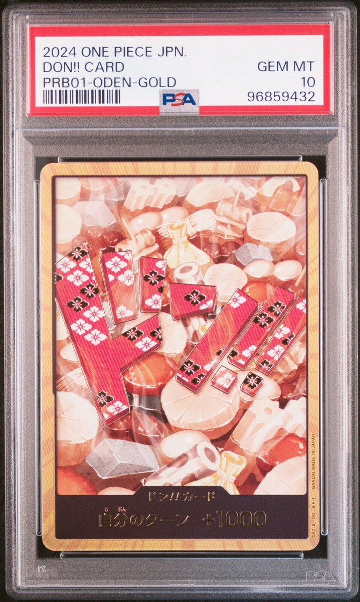 PSA 10 MINT JAPANESE ONE PIECE 2024 DON!! CARD PRB01-ODEN-GOLD – PKMhobby